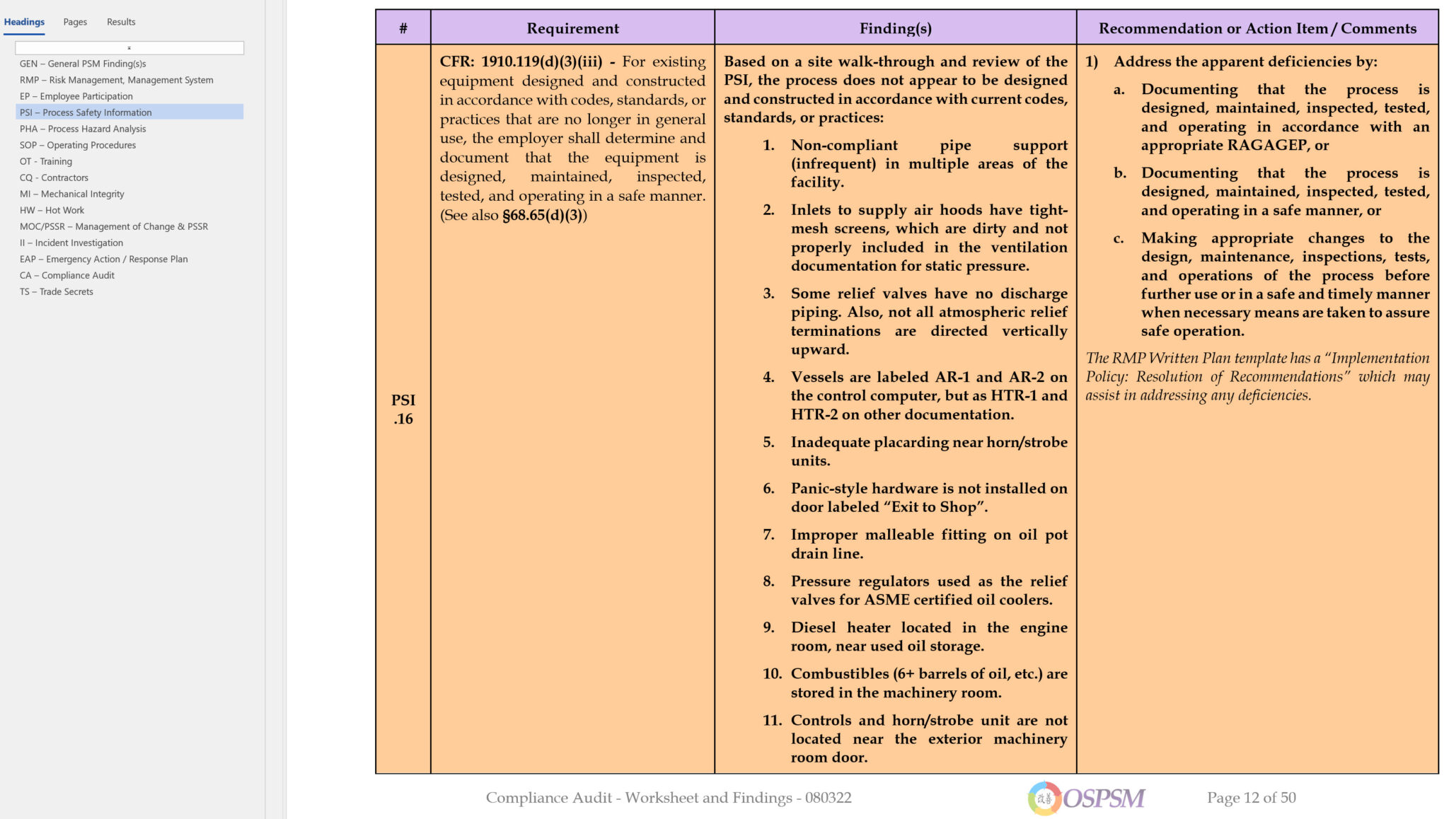 PSM / RMP Audits – RC&E Chill – Industrial Refrigeration and Process ...